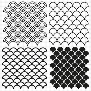 Mermaid Scales Svg Png Pdf Ai Dxf File Download - Etsy UK