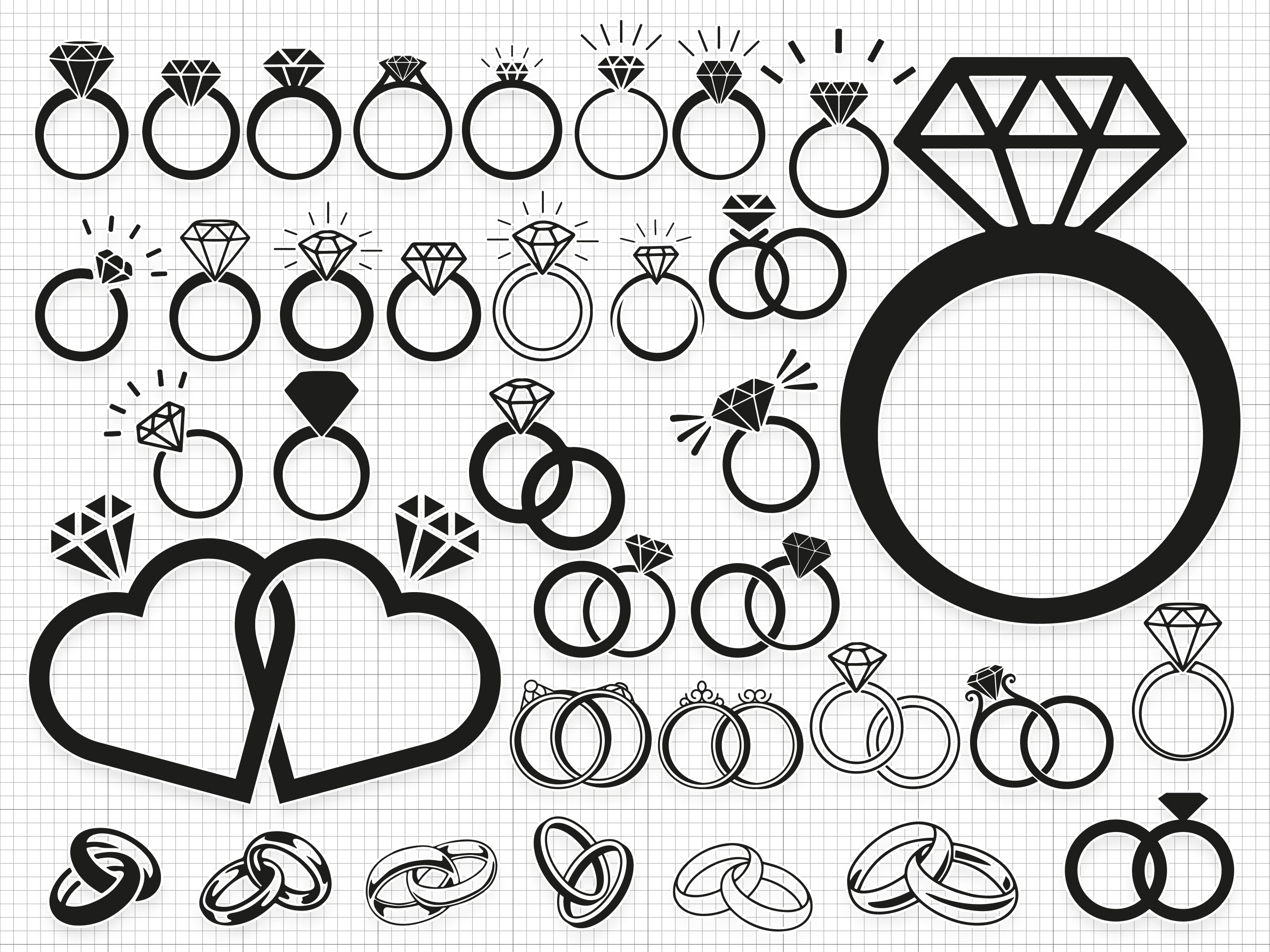 Diamond Ring Svg Png Pdf Ai Dxf File Download - Etsy