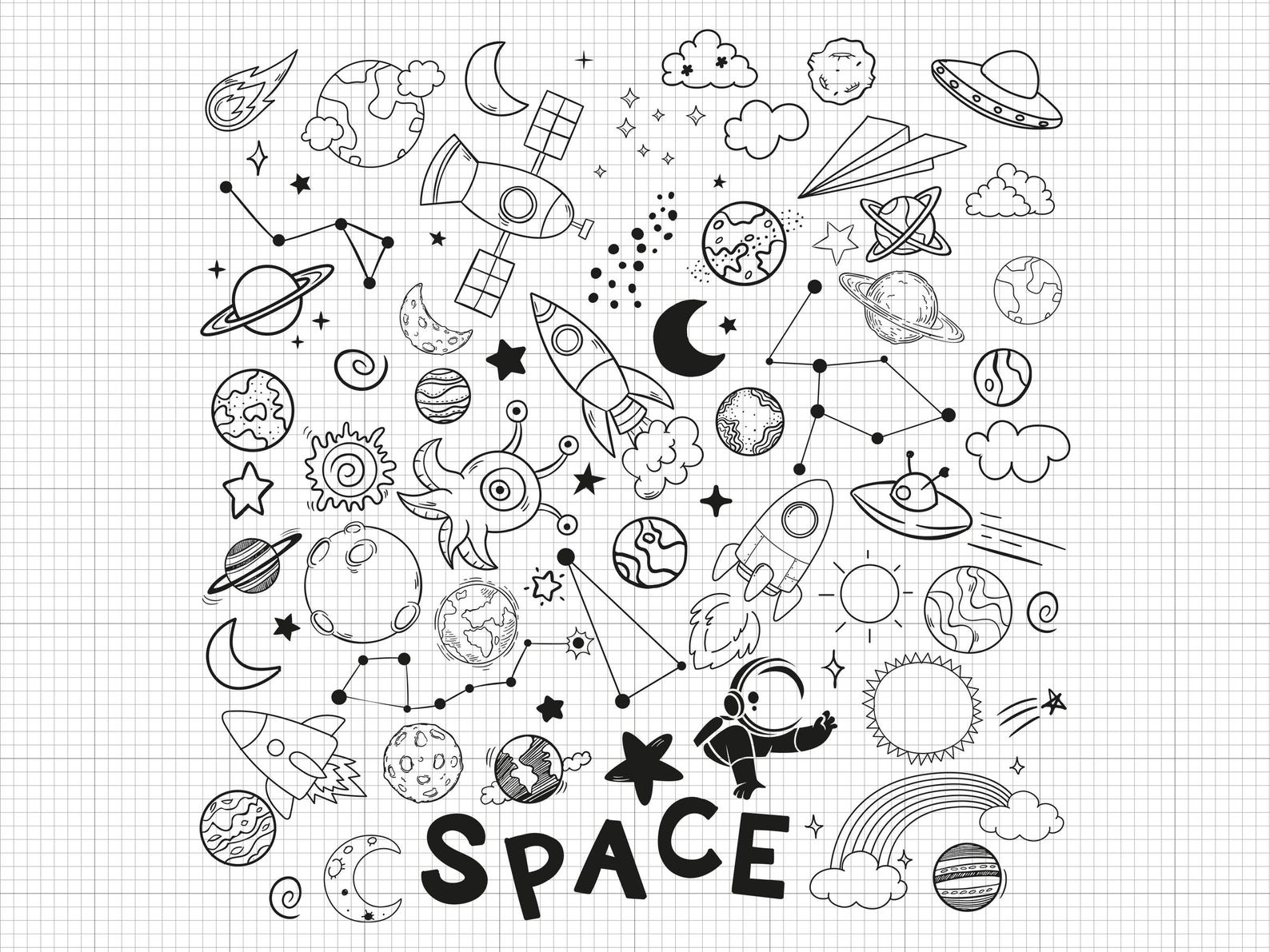 Space Svg Png Ai Pdf Dxf File Digital Download - Etsy