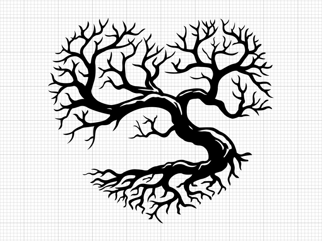 Heart Tree Svg Png Pdf Ai Dxf File Download - Etsy