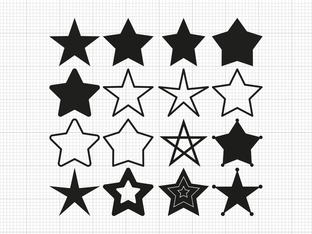 Star Svg Png Pdf Ai Dxf File Download - Etsy