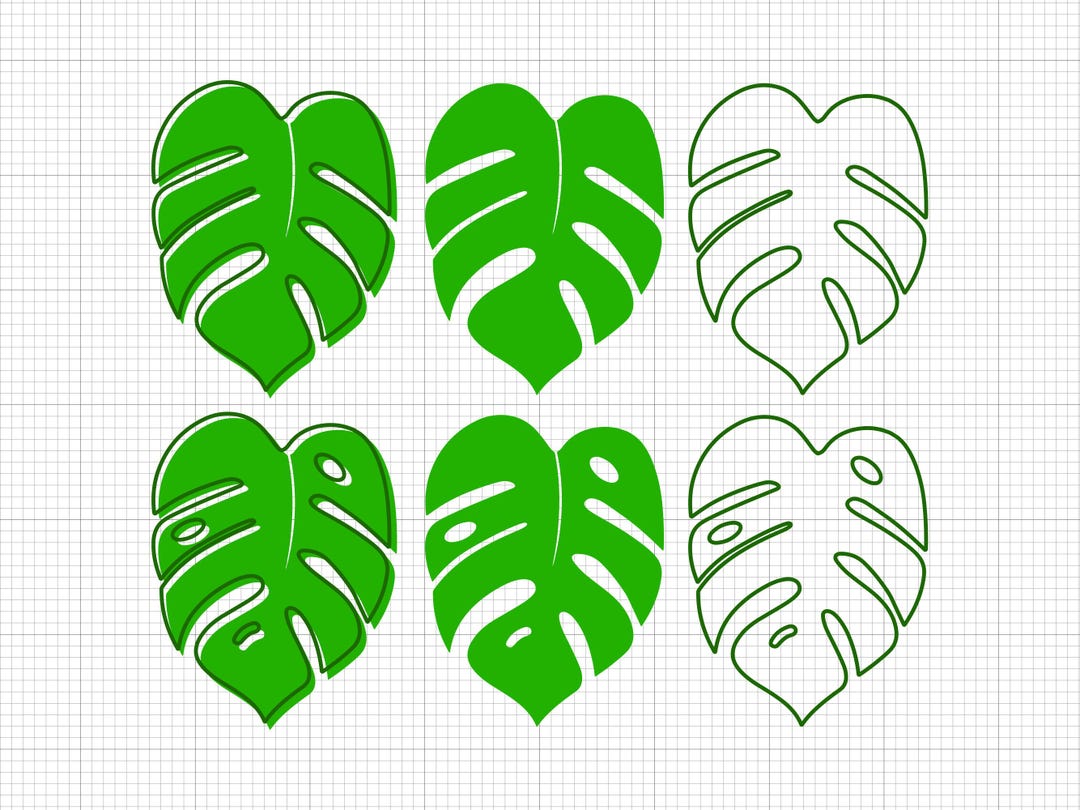Monstera Leaf Svg Png Dxf Ai Pdf File Download - Etsy
