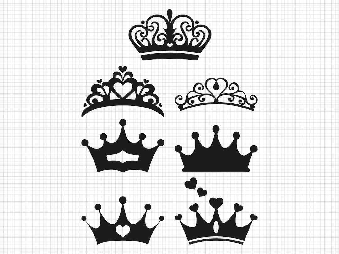 Princess Crown Svg Png Pdf Ai Dxf File Download - Etsy