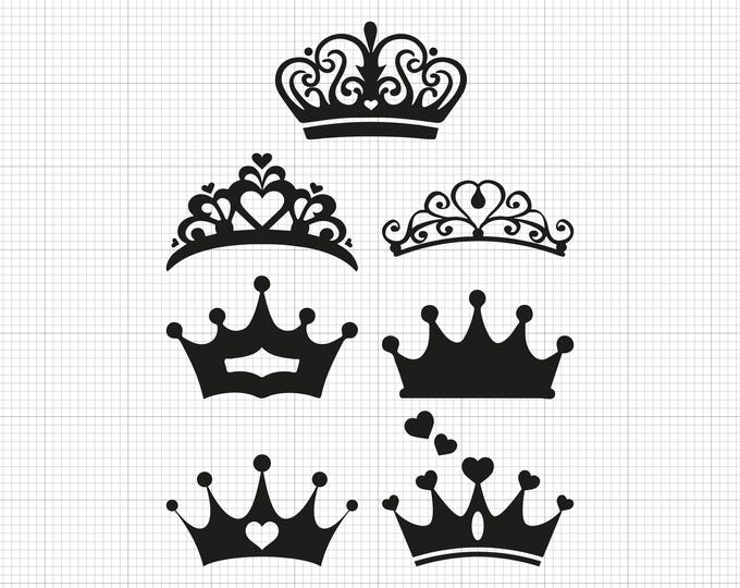 Royal Crown SVG File, King Crown SVG, Queen Crown SVG, Princess Tiara ...