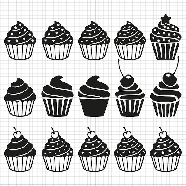Cupcake Svg - Etsy