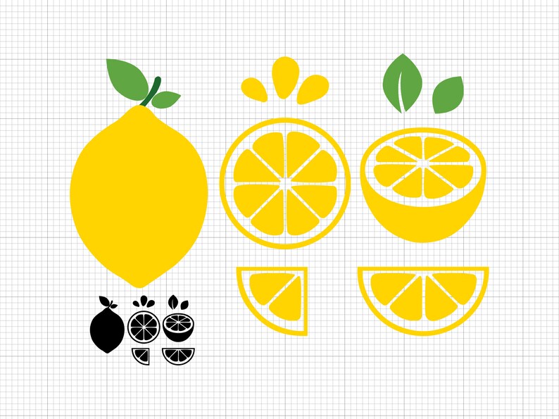 Rebanada De Limón Svg Png Pdf Ai Dxf Archivo Descargar - Etsy México