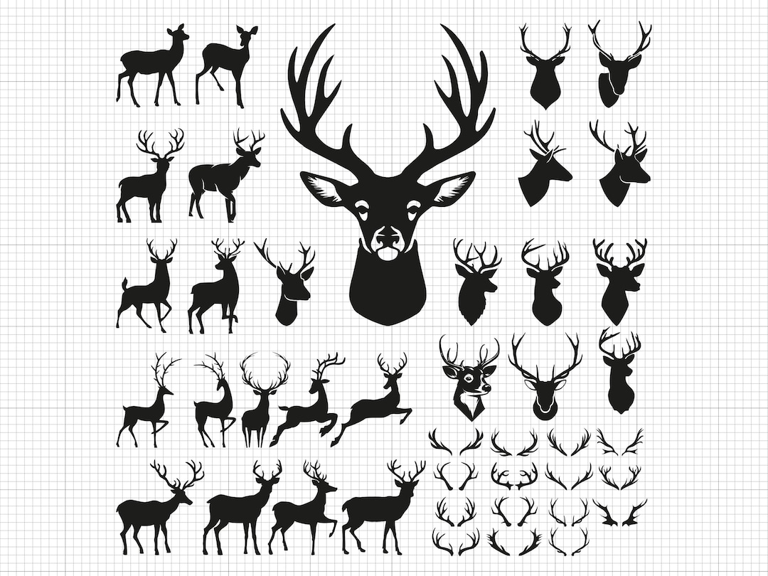 Deer Svg Png Pdf Ai Dxf File Download - Etsy