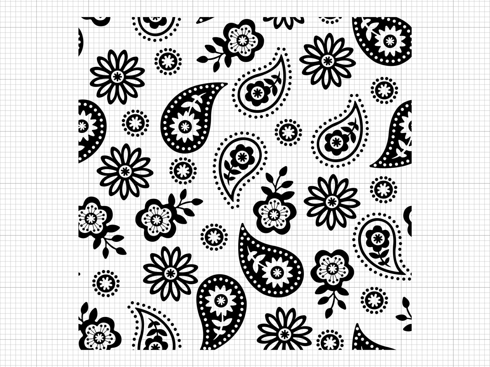Paisley Pattern Svg Png Pdf Ai Dxf File Download - Etsy