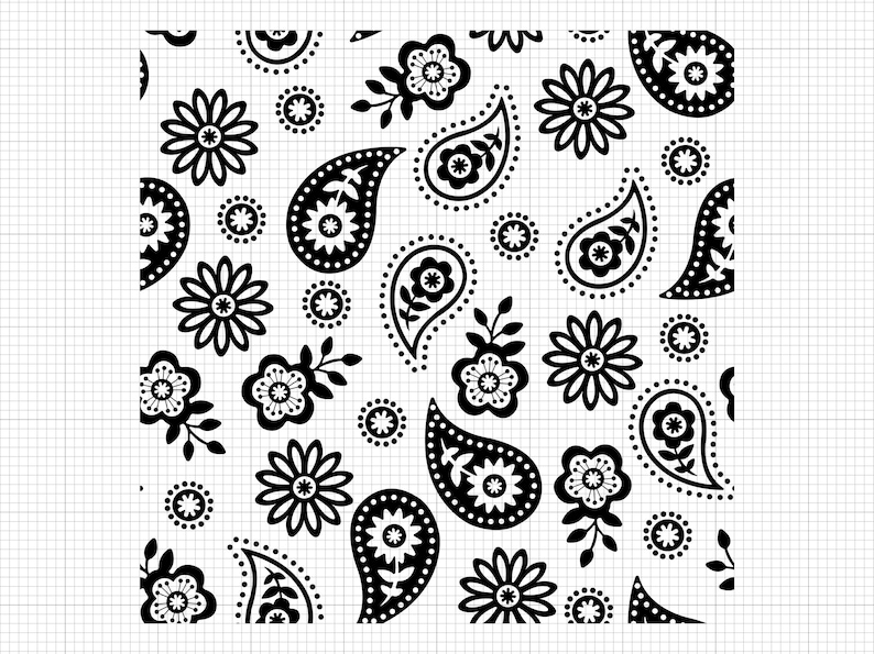 Paisley Pattern Svg Png Pdf Ai Dxf File Download - Etsy