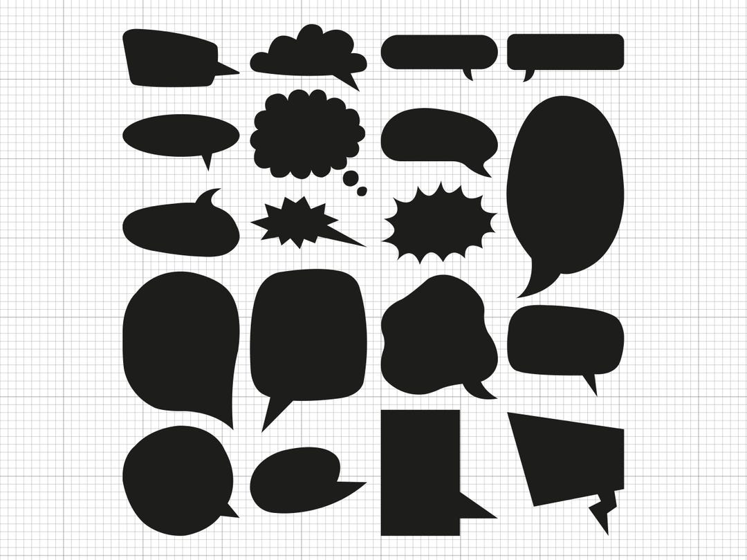 Speech Bubble Svg Png Pdf Ai Dxf File Download - Etsy