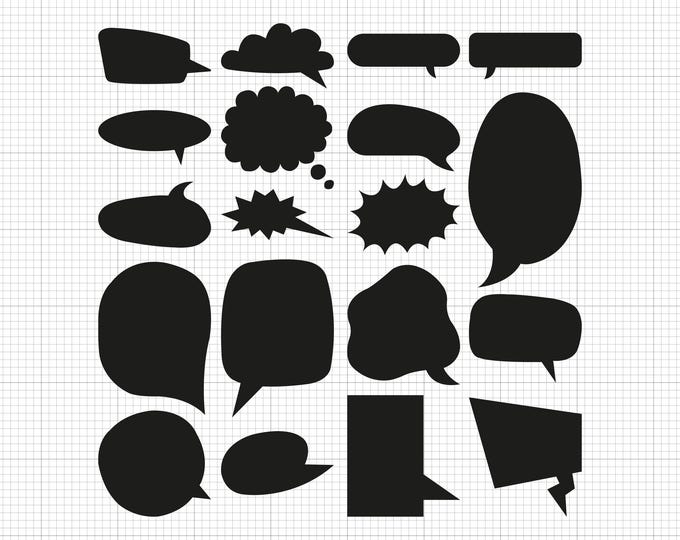 Speech Bubble SVG, Comic Bubble Svg, Speech Bubble Clipart, Speech ...
