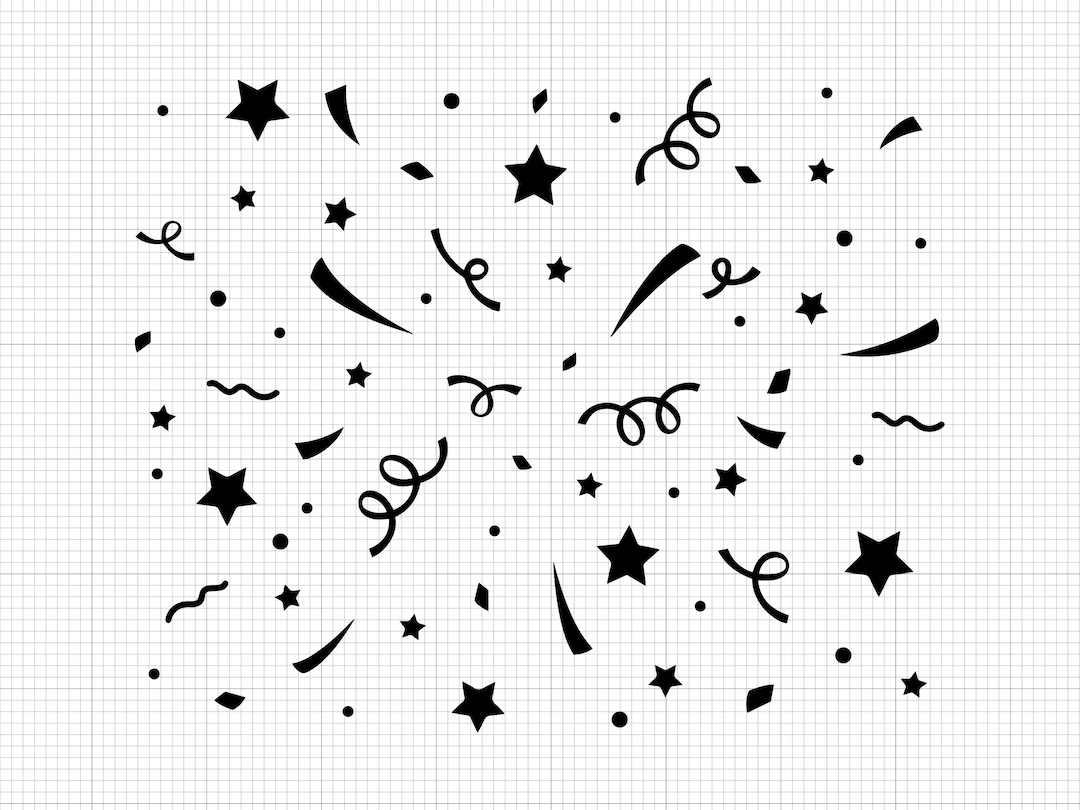 Confetti Svg Png Pdf Ai Dxf File Download - Etsy