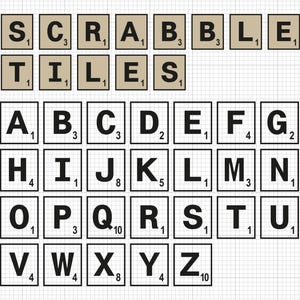 Scrabble Tiles Svg Png Ai Pdf Dxf File Download - Etsy