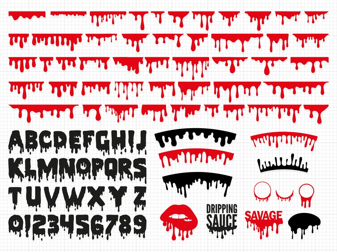 Dripping Svg Png Pdf Ai Dxf File Download - Etsy