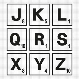 Scrabble Tiles Svg Png Ai Pdf Dxf File Download - Etsy