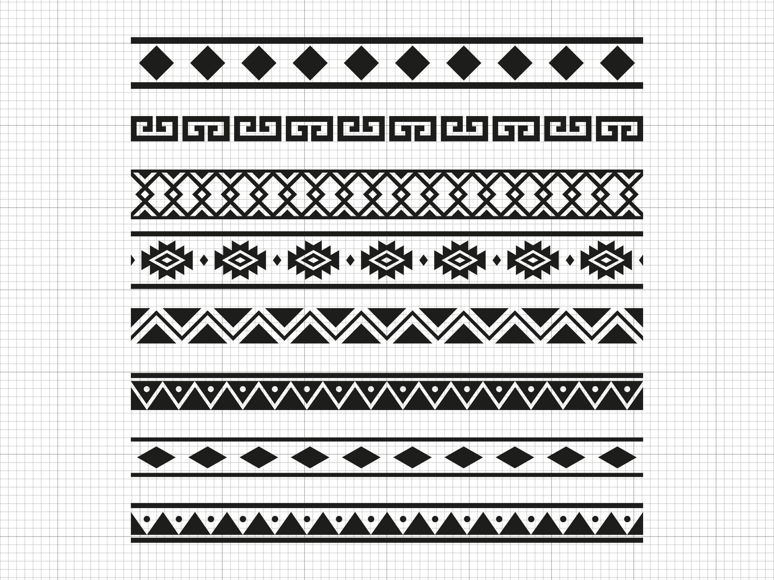 Aztec Pattern Svg Png Pdf Ai Dxf File Download - Etsy