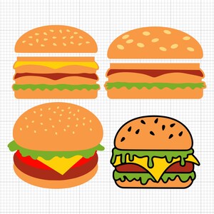 Hamburger Svg Png Pdf Ai Dxf File Download - Etsy