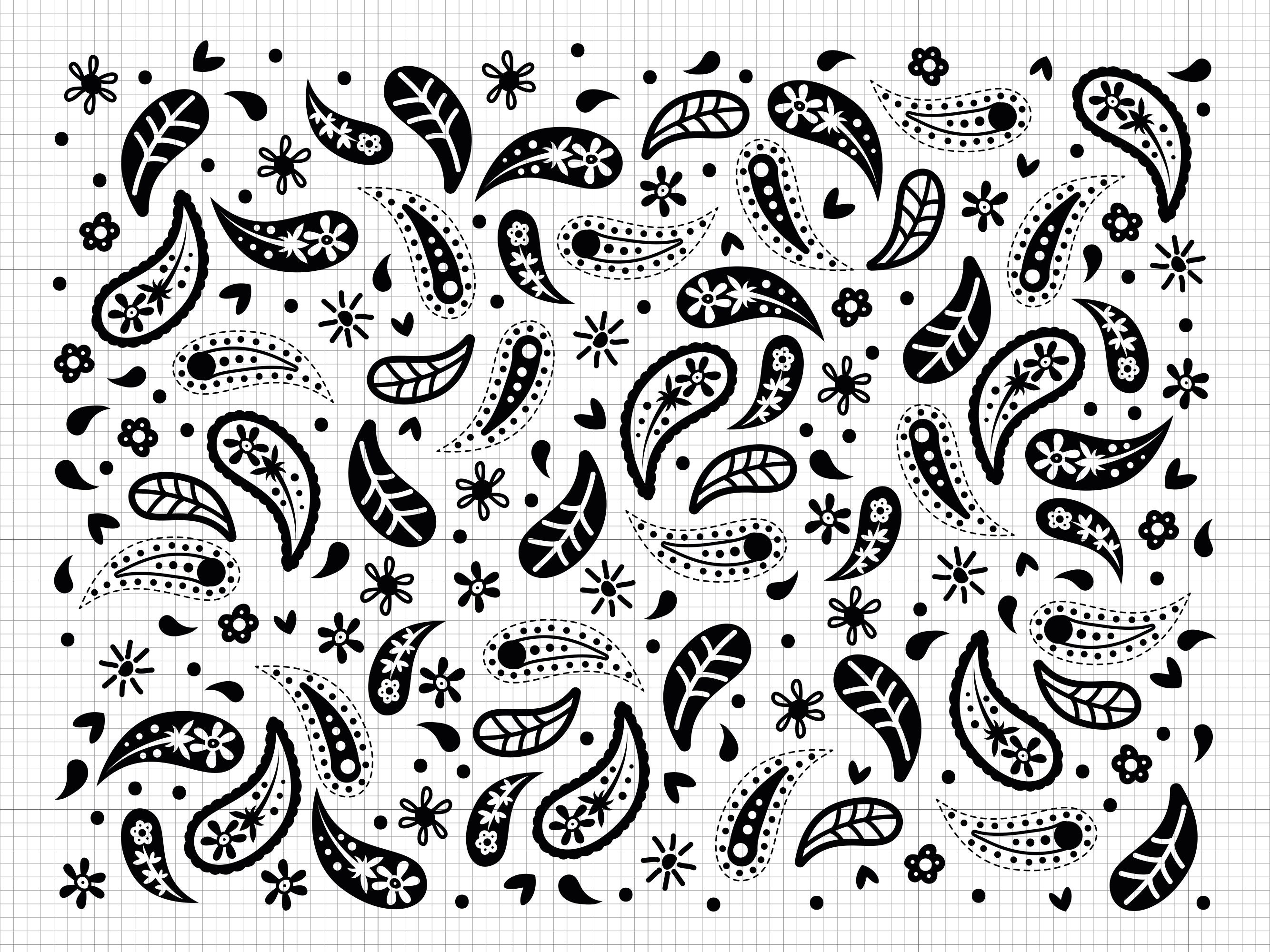 Bandana Svg, Paisley Svg Png Ai Pdf Dxf Download File - Etsy