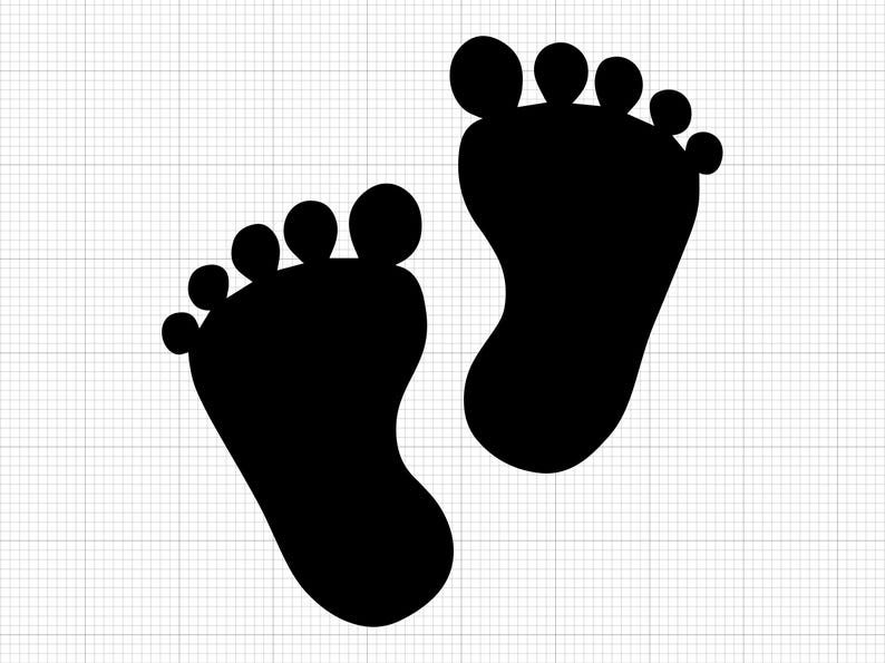 Baby Feet Svg Png Ai Pdf Dxf File Download - Etsy
