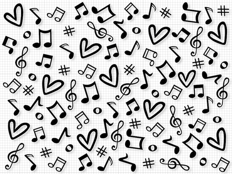 Music Notes Svg Png Ai Pdf Dxf File Download - Etsy