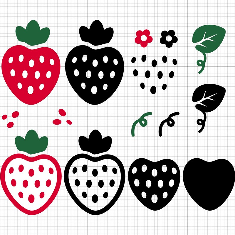 Strawberry Svg - Etsy