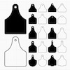 Cow Tag SVG PNG: Outline, Solid, Silhouette - Cricut Template (digital ...