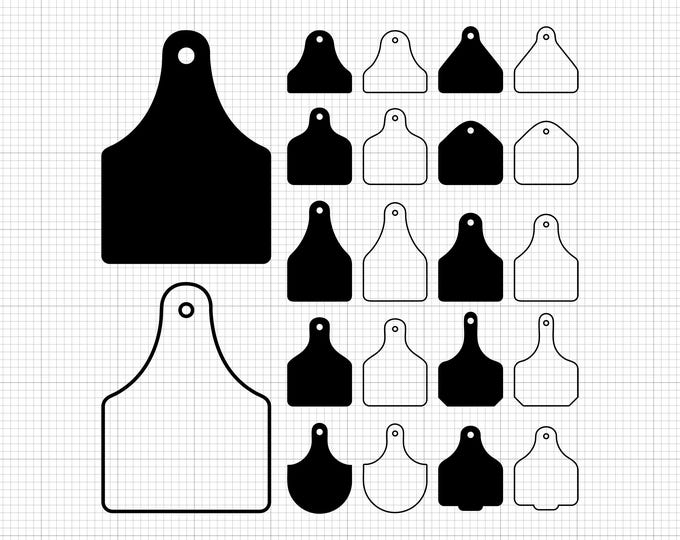 Ear Tag SVG, Cow Tag SVG, Cattle Tag SVG, Cricut Cutting File ...