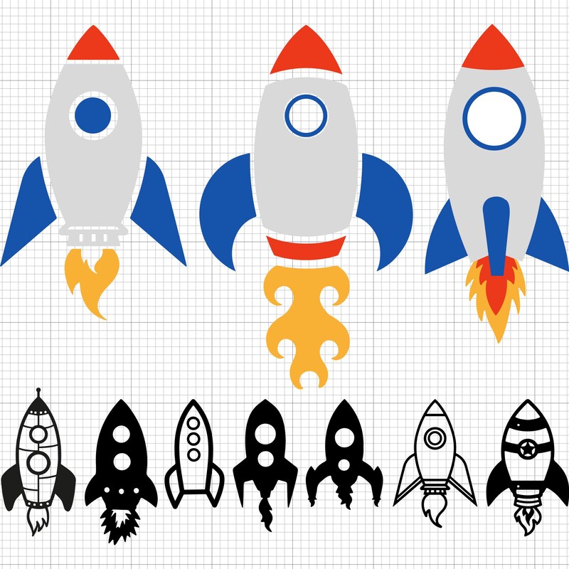 Rocket Ship Art - Etsy