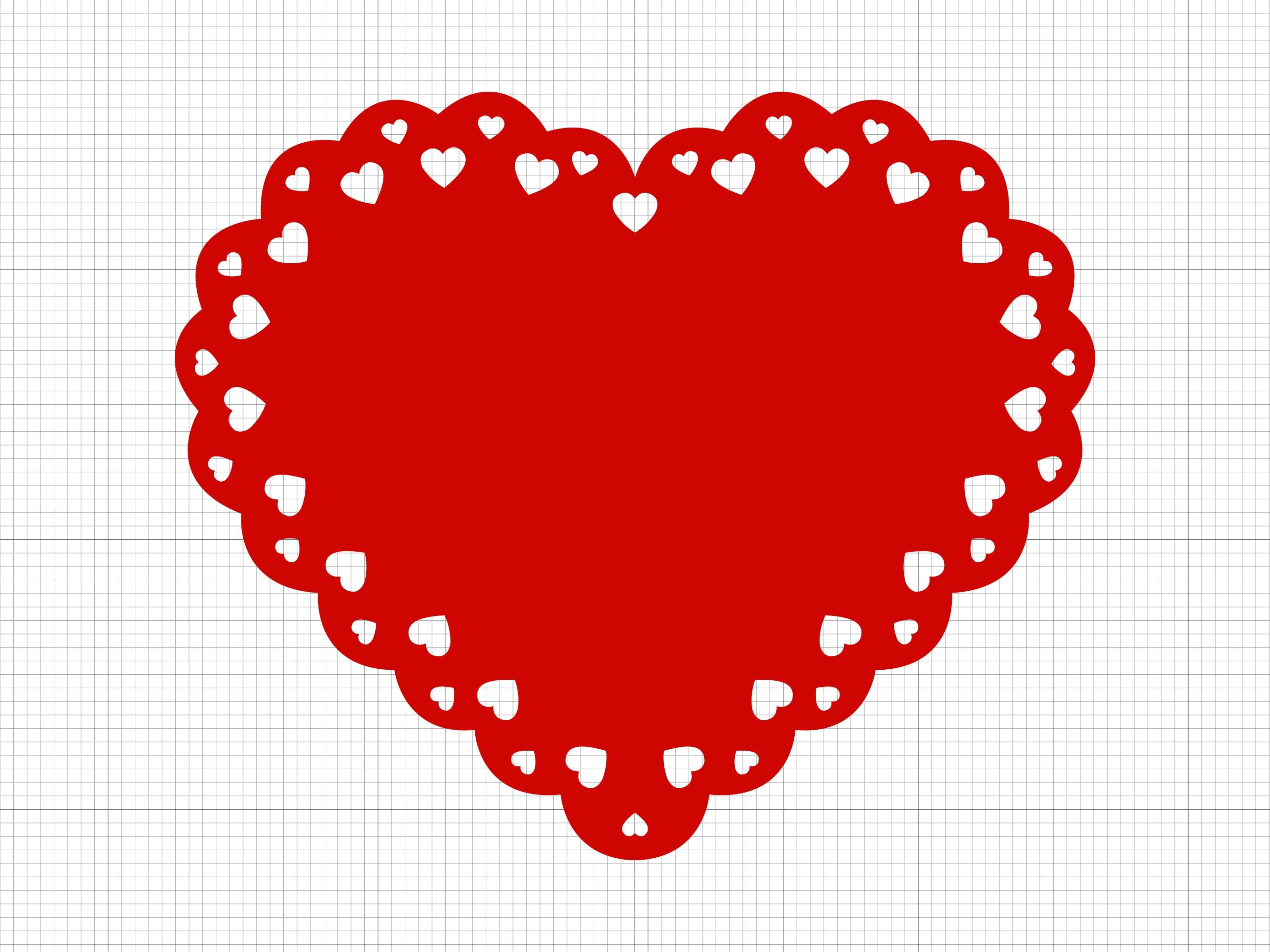 Doily Heart Svg Png Pdf Ai Dxf File Download - Etsy