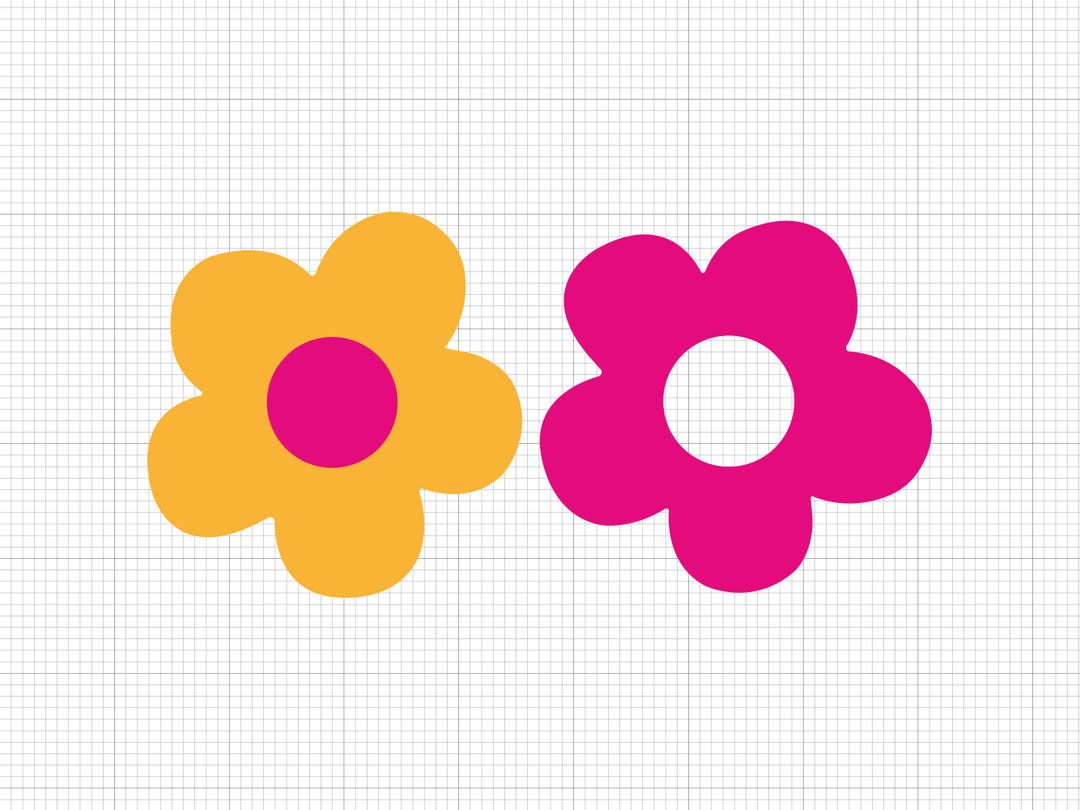 Retro Flower Svg Png Pdf Ai Dxf File Download - Etsy