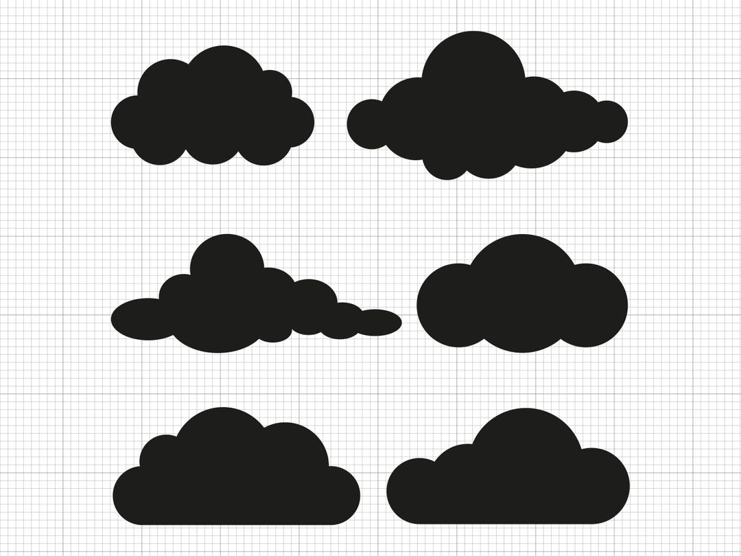 Cloud Svg Png Pdf Ai Dxf File Download - Etsy