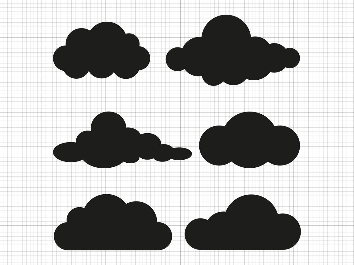 Cloud Svg Png Pdf Ai Dxf File Download - Etsy