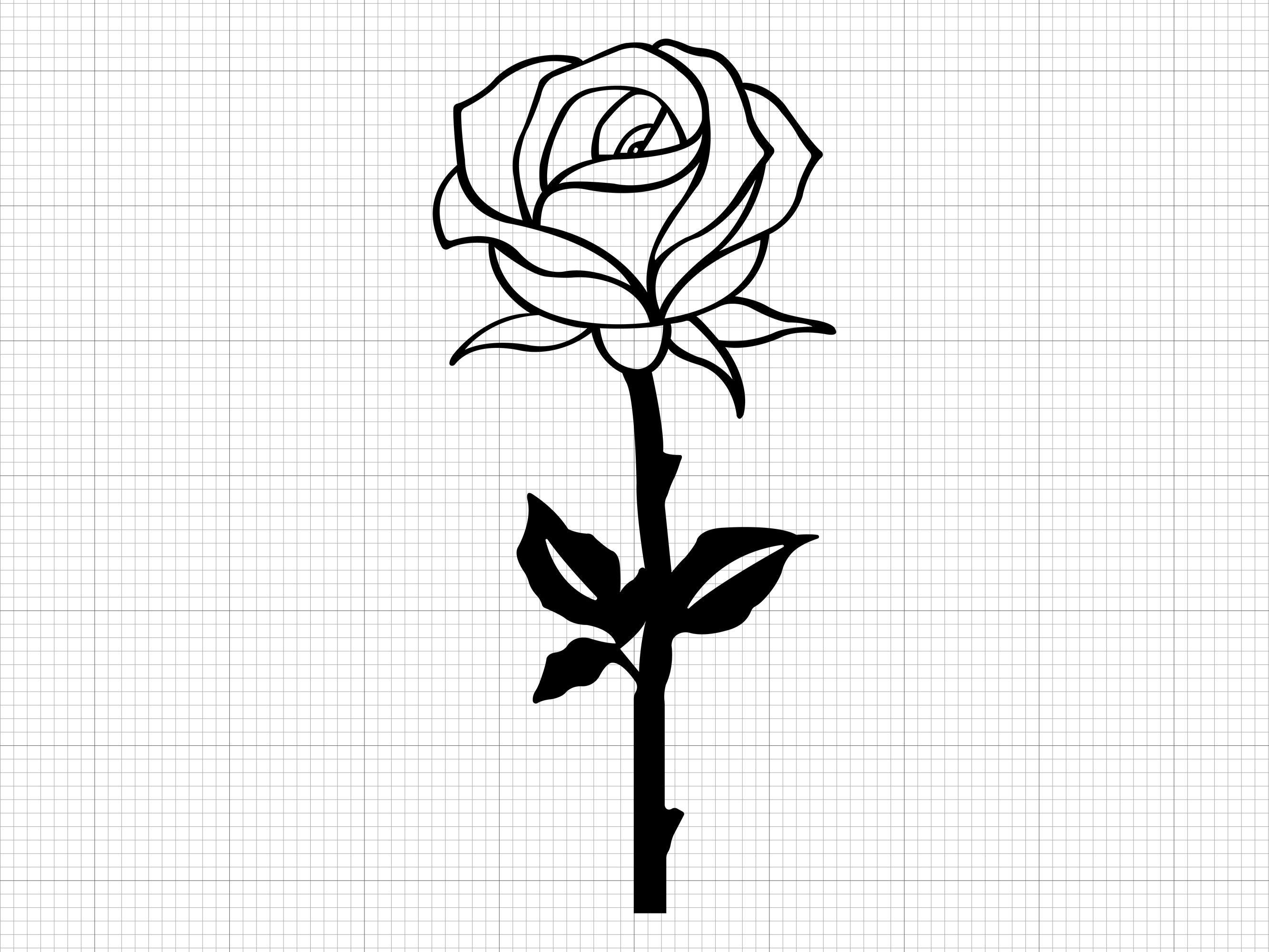 Rose Flower Svg Png Pdf Ai Dxf File Download - Etsy Australia