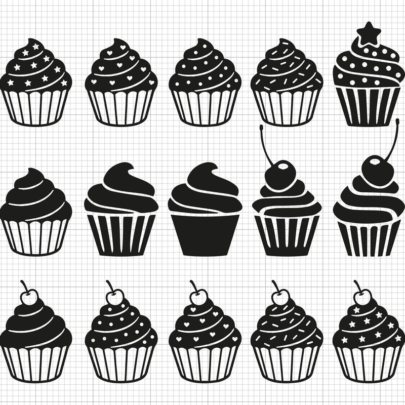 Cupcake Svg - Etsy