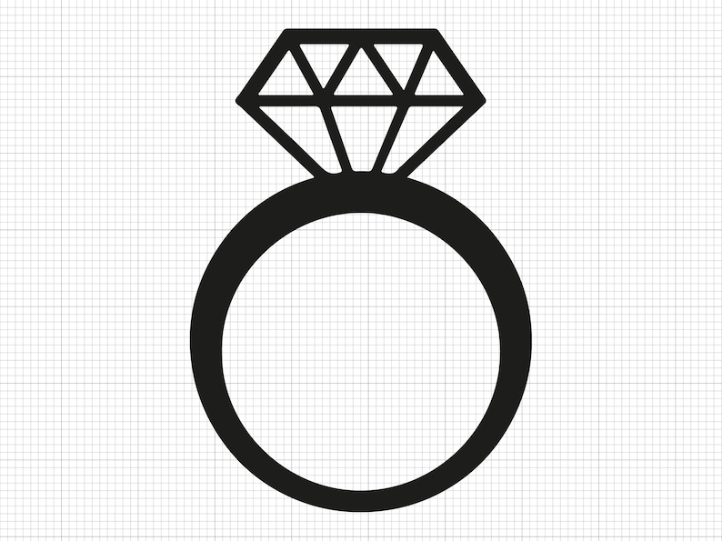 Diamond Ring Svg Png Pdf Ai Dxf File Download - Etsy
