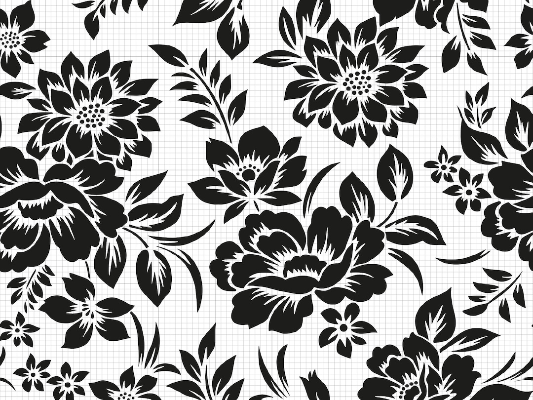 Floral Seamless Stencil Svg Png Pdf Ai Dxf File Download - Etsy