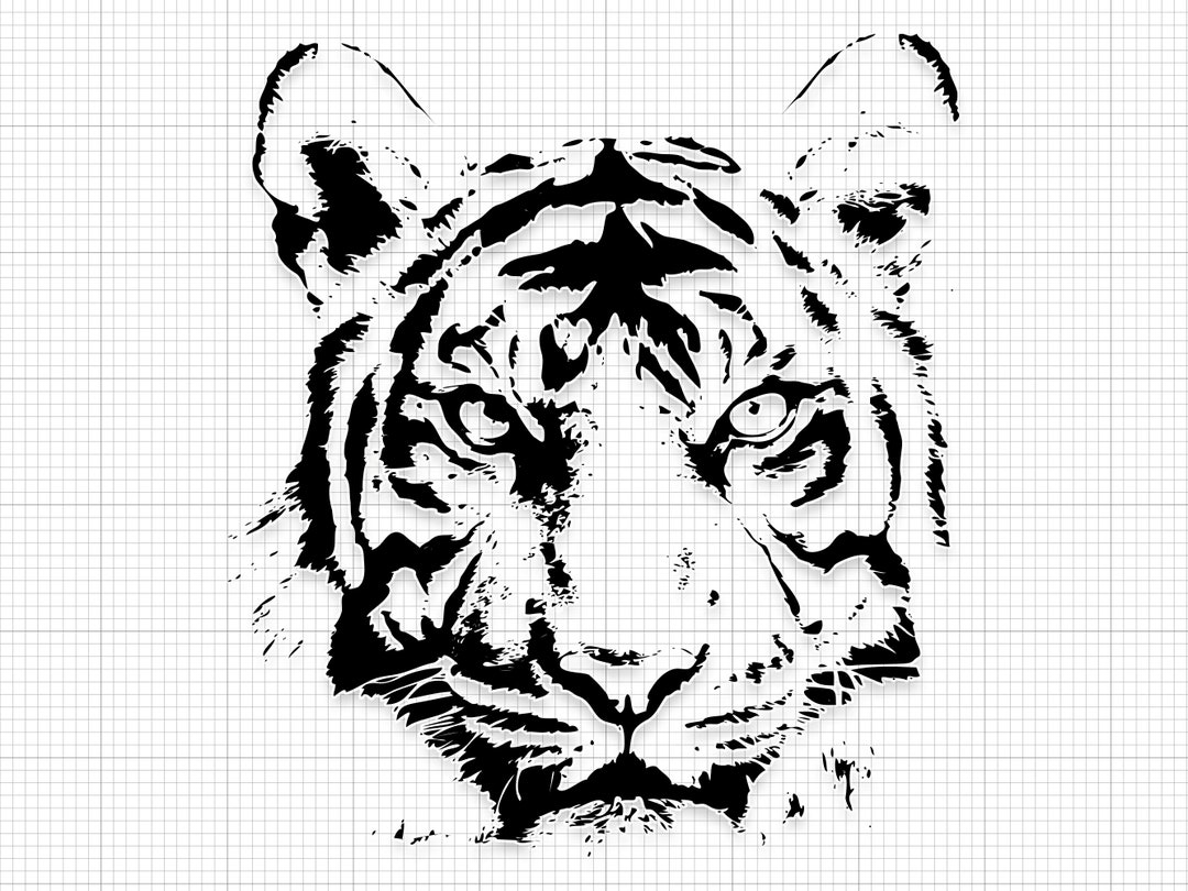 Tiger Head Svg Png Ai Pdf Dxf File Download - Etsy