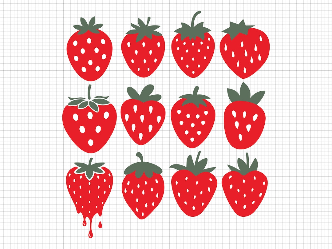 Strawberry Svg Png Pdf Ai Dxf File Download - Etsy