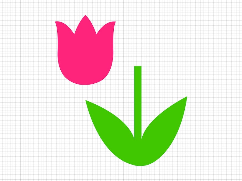 Tulip Svg Png Pdf Ai Dxf File Download - Etsy