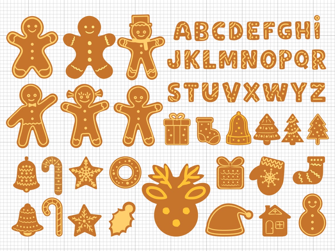 Gingerbread Svg Png Pdf Ai Dxf File Download - Etsy
