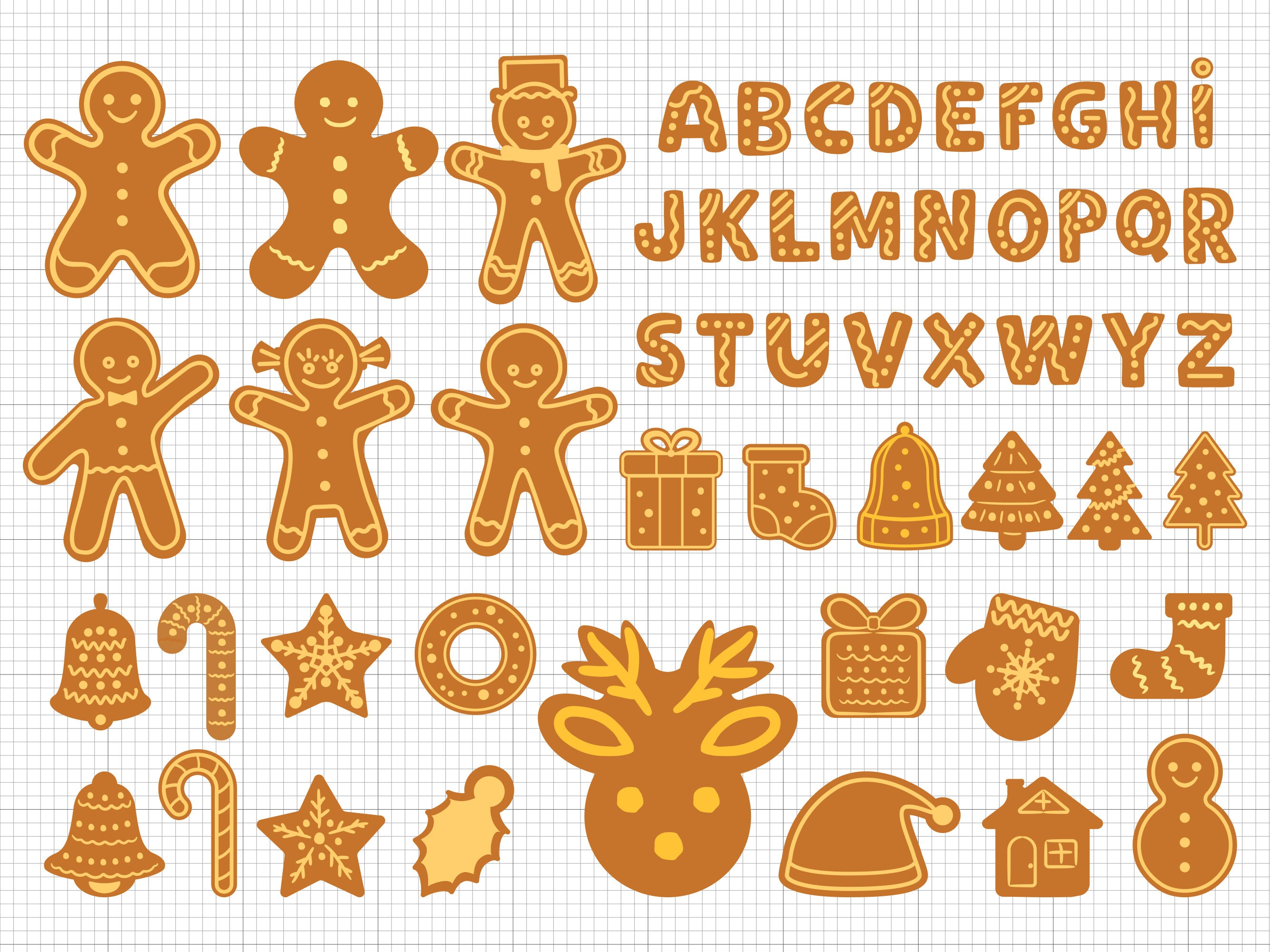 Gingerbread Svg Png Pdf Ai Dxf File Download - Etsy