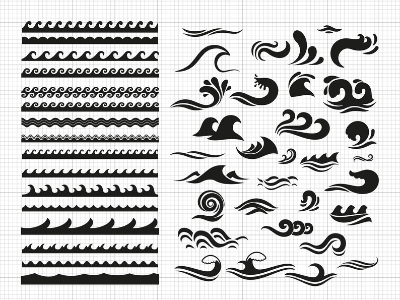 Wave Svg Png Ai Pdf Dxf File Download - Etsy Australia