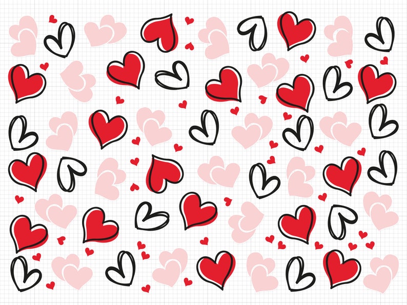 Heart Pattern Svg Png Ai Pdf Dxf File Download - Etsy