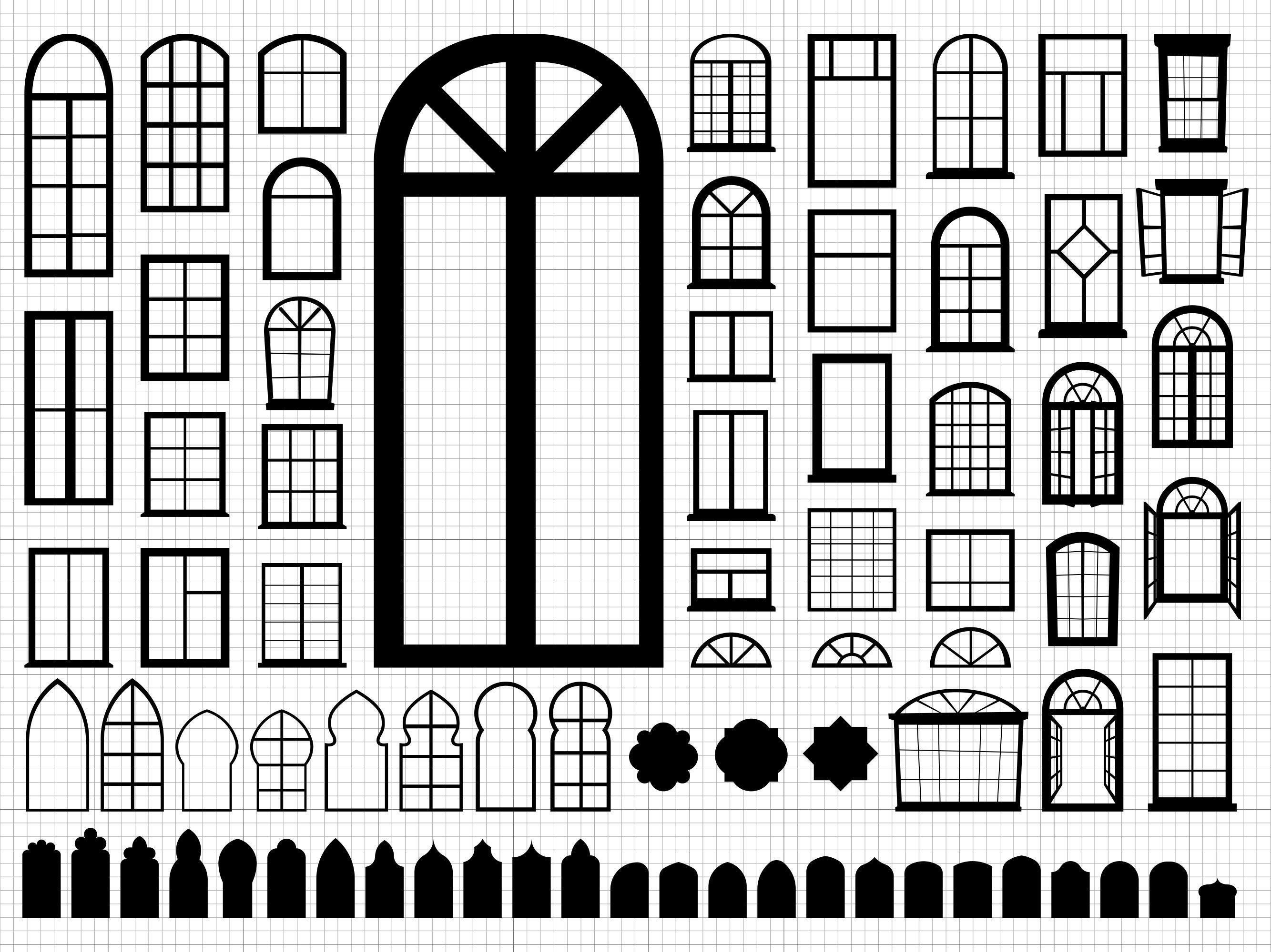 Window Svg Png Pdf Ai Dxf File Download - Etsy
