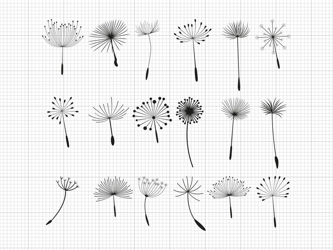 Dandelion Svg Png Pdf Ai Dxf File Download - Etsy