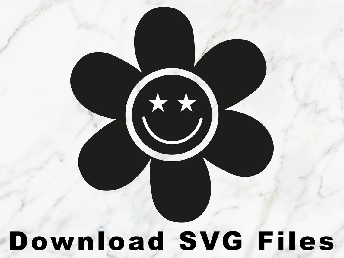 Flower SVG Daisy Svg Daisy Flower Svg Smiley Face Svg - Etsy