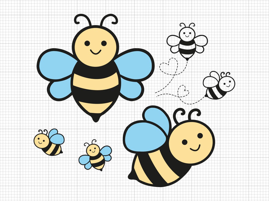 Bee Svg, Honey Bee Svg, Bumble Bee Svg Png Dxf Pdf Ai File Download ...