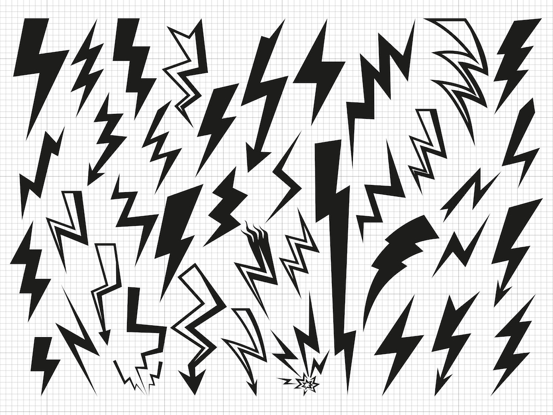 Lightning Bolt Svg Png Ai Pdf Dxf File Download - Etsy