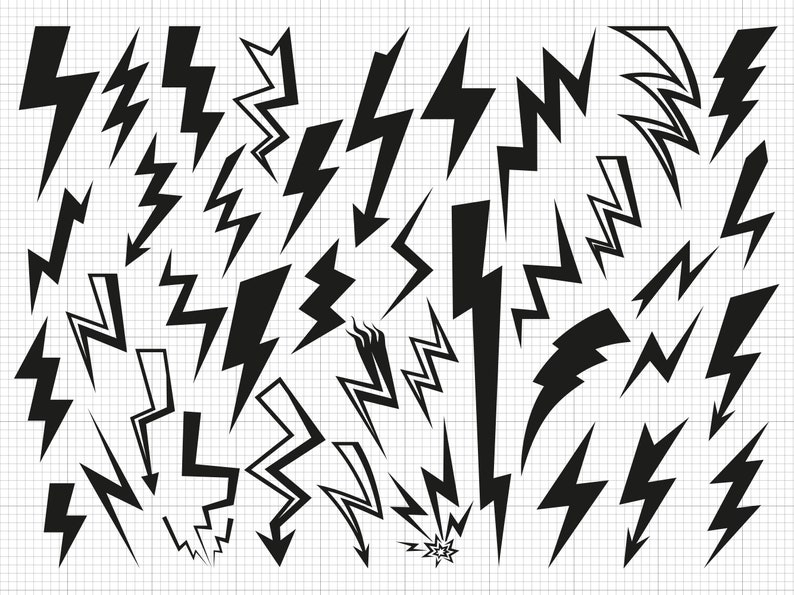 Lightning Bolt Svg Png Ai Pdf Dxf File Download Etsy
