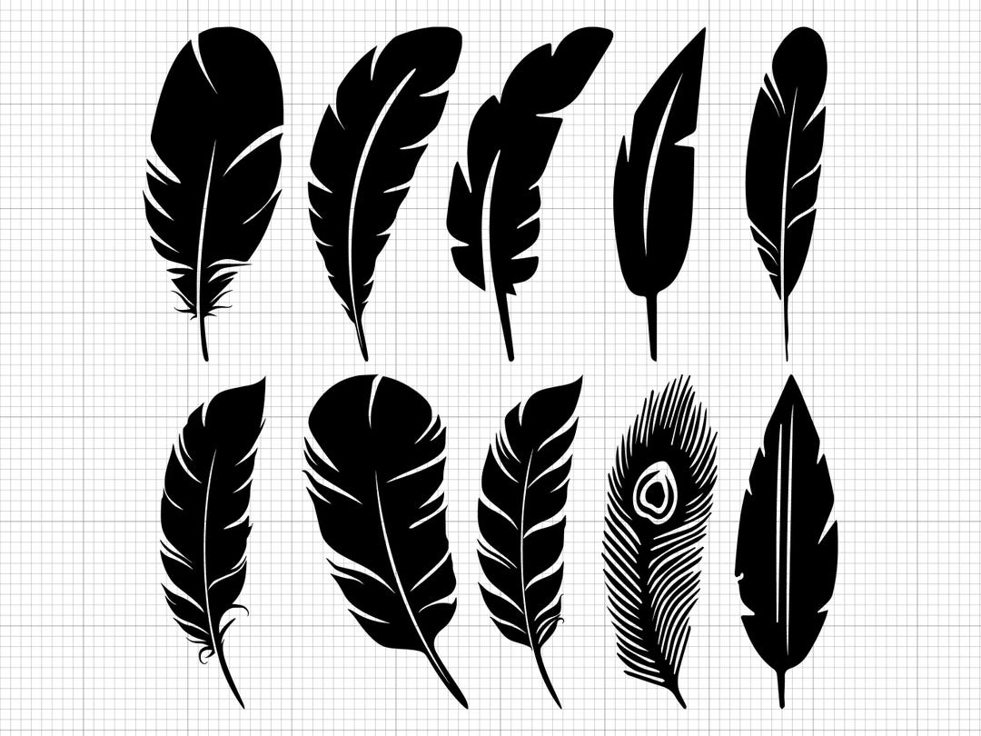 Feather Svg Png Pdf Ai Dxf File Download - Etsy